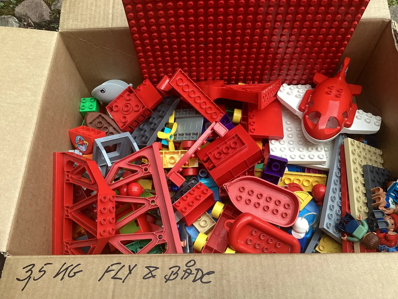 3,5 kg blandet Duplo med helikopter og både | Bogense - GulogGratis.dk