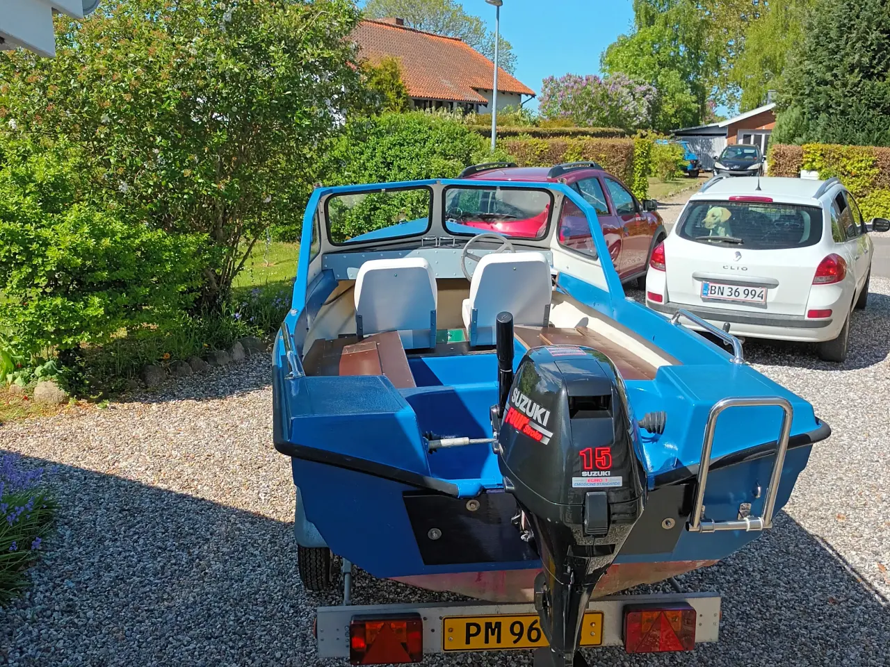 15 fod jolle med ratstyring, 15 hk suzuki, trailer | Nørre Alslev ...