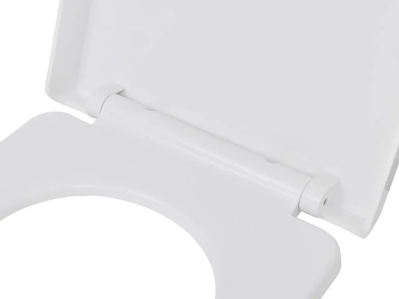 Soft-close toiletsæde med quick-release, firkantet - hvid - GulogGratis.dk